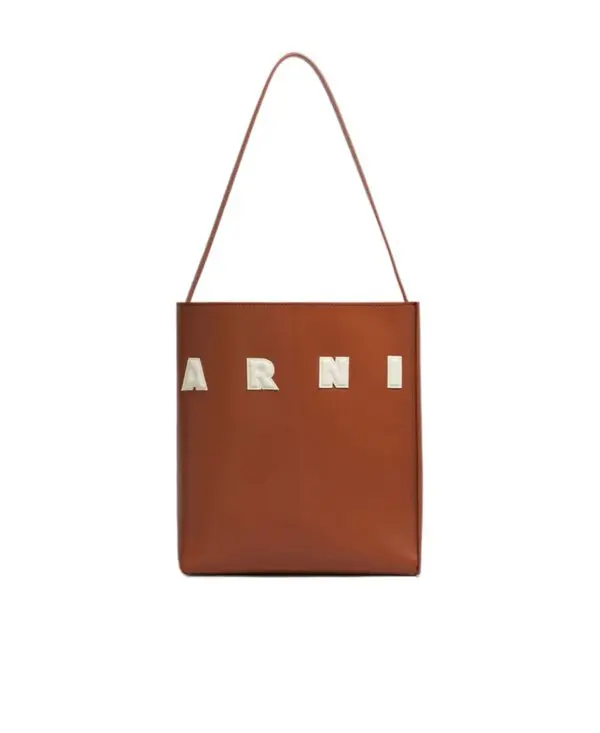 Marni Museo Logo Shoulder Bag - Brown