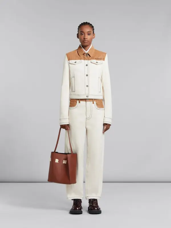 Marni Museo Logo Shoulder Bag - Brown