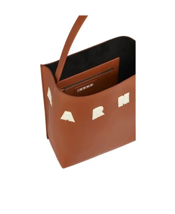 Marni Museo Logo Shoulder Bag - Brown