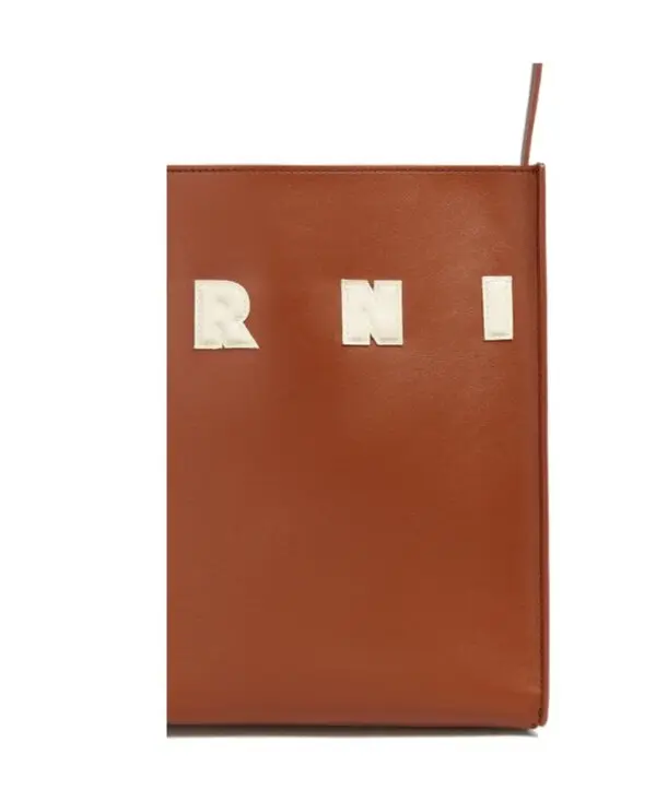 Marni Museo Logo Shoulder Bag - Brown