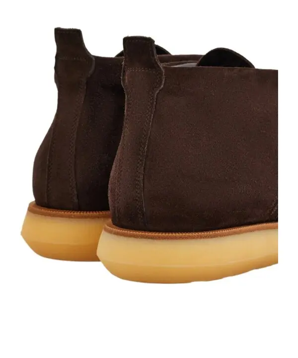 FERRAGAMO Suede Slip-on Ankle Boots