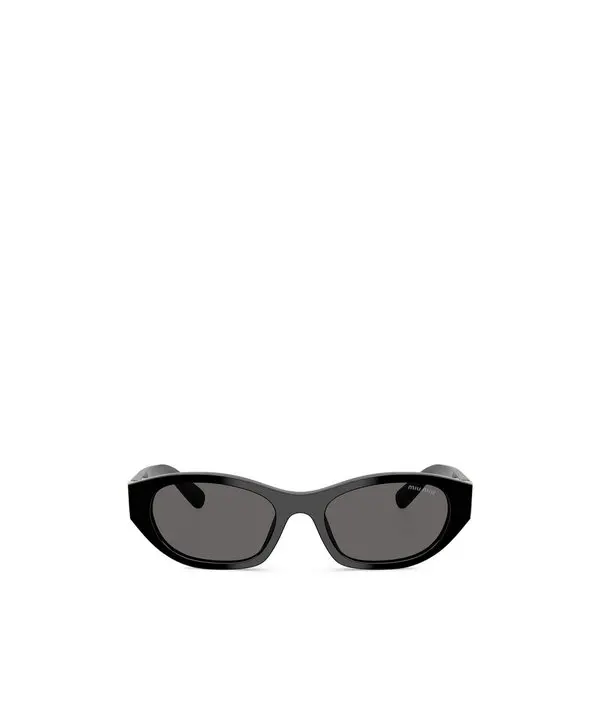 Miu Miu Oval Frame Sunglasses - Gray
