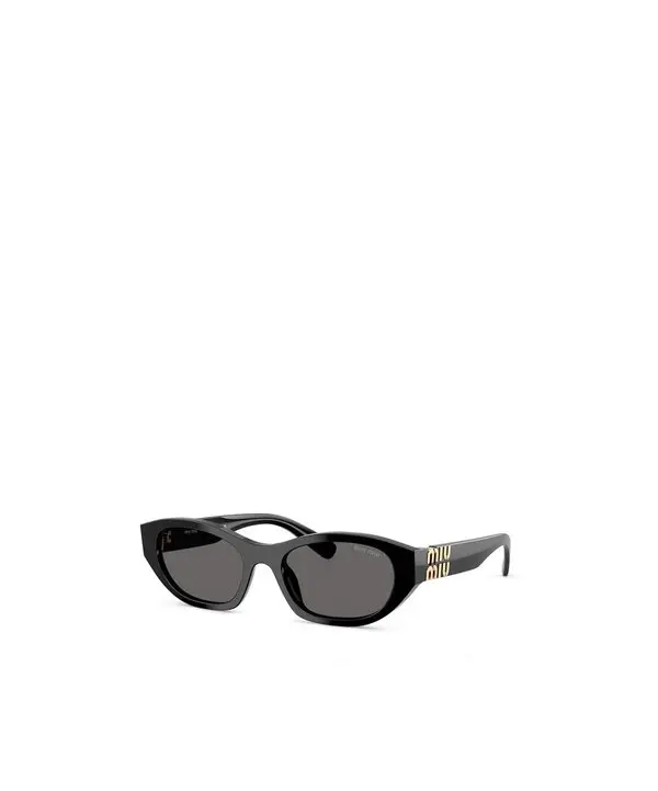 Miu Miu Oval Frame Sunglasses - Gray