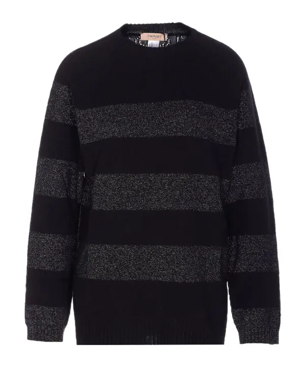 TWINSET Striped Crewneck Sweater