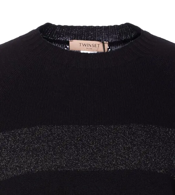 TWINSET Striped Crewneck Sweater