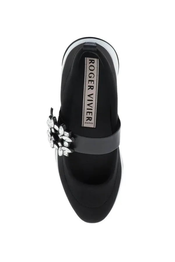 ROGER VIVIER Embellished Buckle Ballerinas - Black
