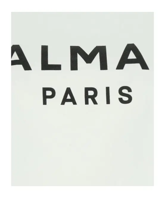 Balmain Print Cropped T-shirt - White