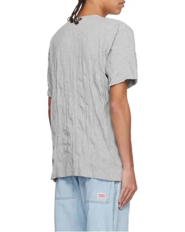 Bottega Veneta Crushed Printed Jersey T-shirt - Light Gray
