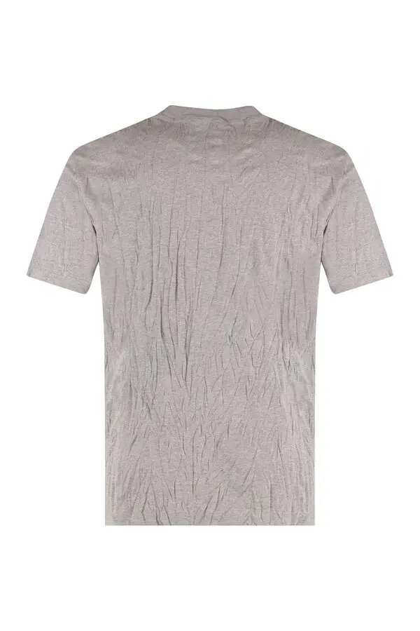 Bottega Veneta Crushed Printed Jersey T-shirt - Light Gray
