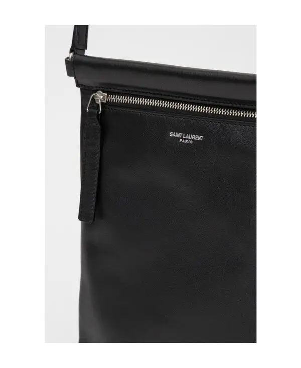 Saint Laurent Logo Flat Crossbody Bag
