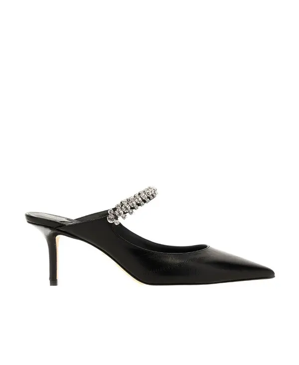 JIMMY CHOO Bing 65 Embellished Pointed-toe Mules - Black