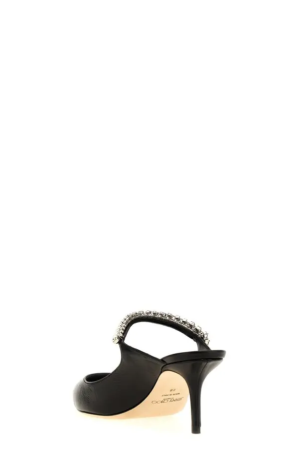 JIMMY CHOO Bing 65 Embellished Pointed-toe Mules - Black
