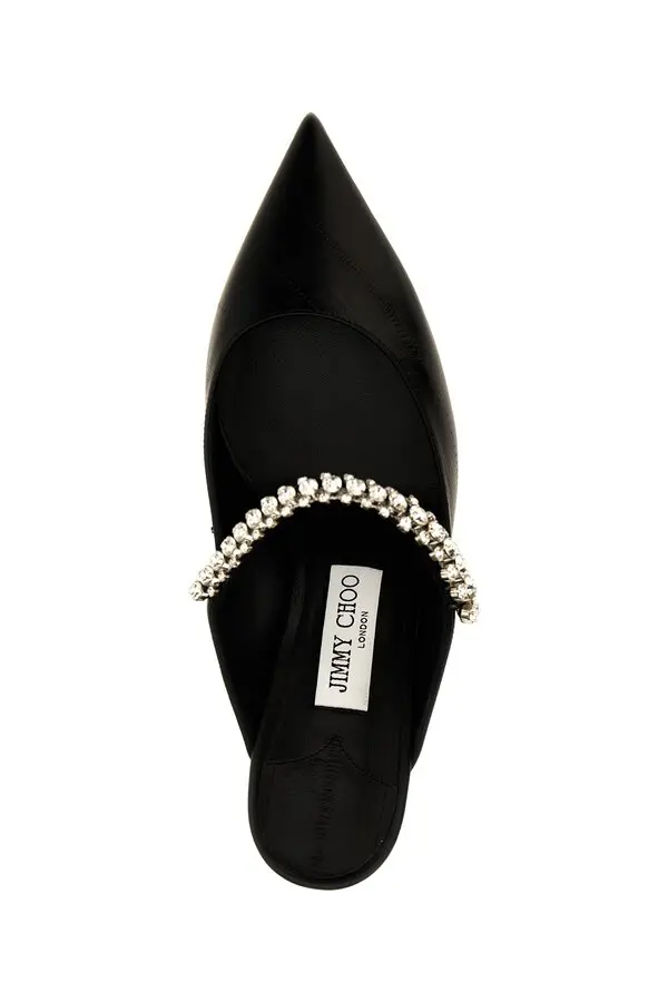 JIMMY CHOO Bing 65 Embellished Pointed-toe Mules - Black