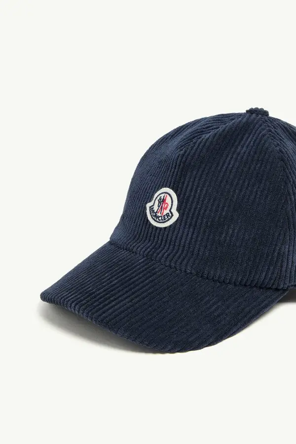 Moncler Corduroy Baseball Cap - Navy