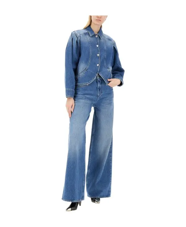 Isabel Marant Étoile Logo Patch Wide-leg Jeans