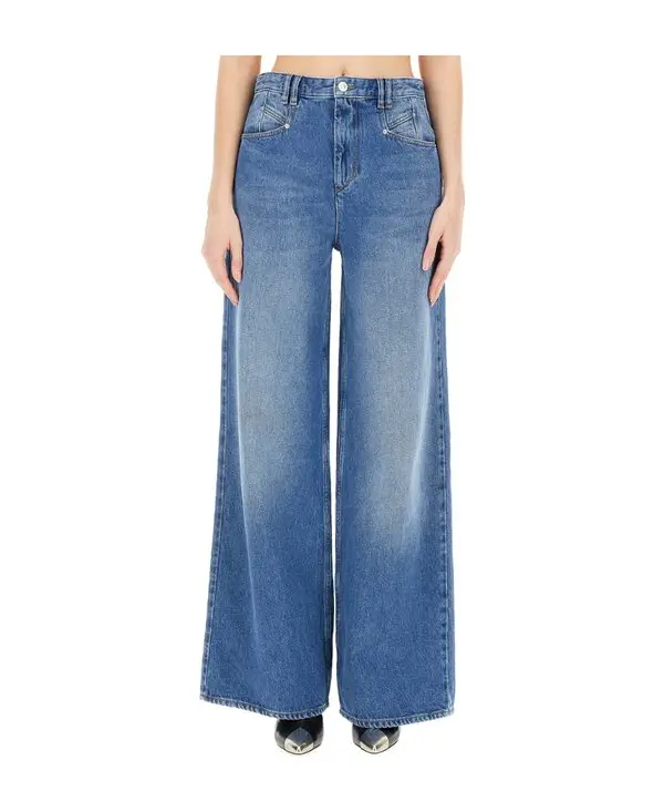Isabel Marant Étoile Logo Patch Wide-leg Jeans