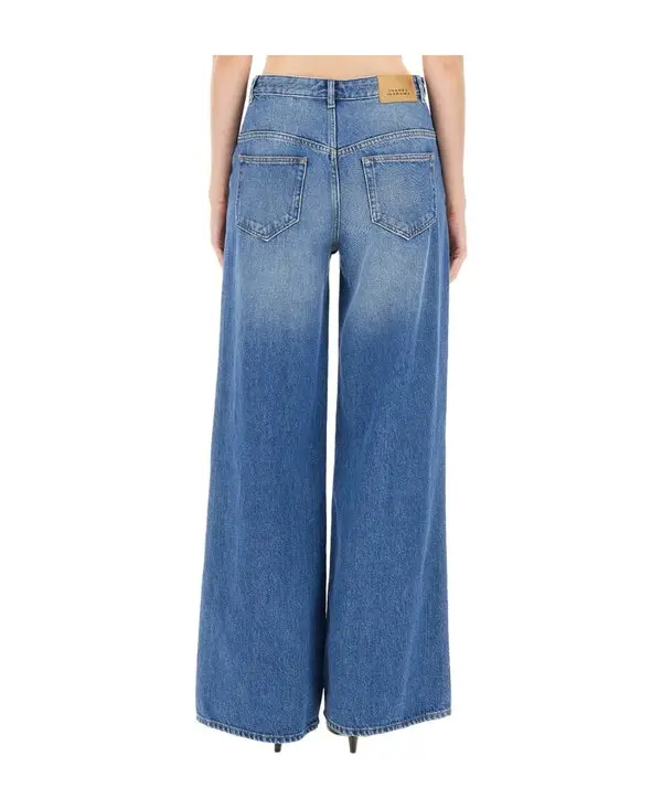 Isabel Marant Étoile Logo Patch Wide-leg Jeans