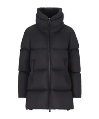 Herno High Neck Zip-up Puffer Jacket - Nero