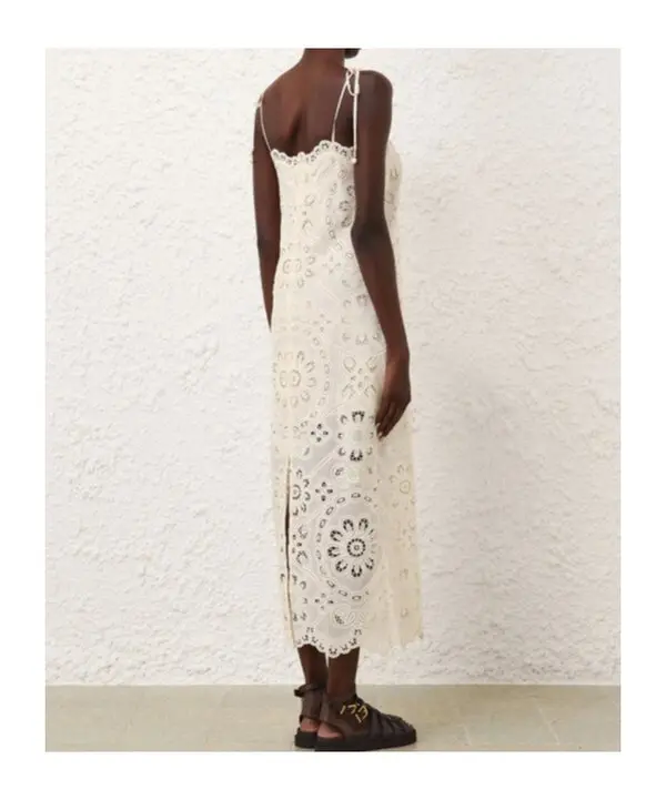 Zimmermann Rhiannon Scalloped Neckline Maxi Dress