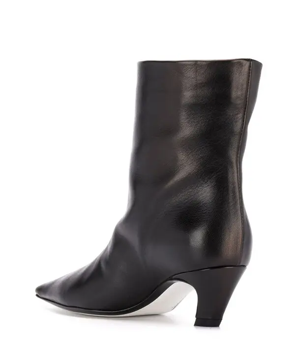 Khaite Square-toed Ankle Boots