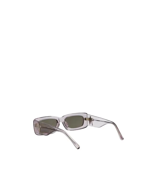 Attico X Linda Farrow Mini Marfa Rectangle Frame Sunglasses - Smoke/silver/brown
