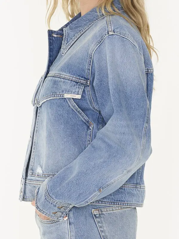 Closed Denim Trucker Jacket With Distressed Details