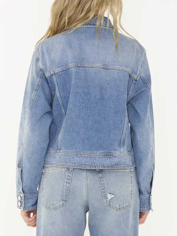 Closed Denim Trucker Jacket With Distressed Details