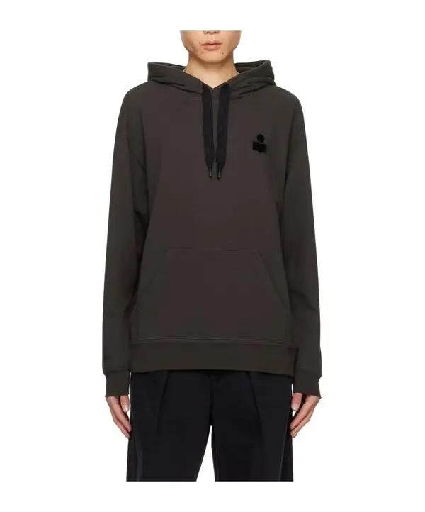 Isabel Marant Étoile Logo-appliqué Drawstring Hoodie - Black
