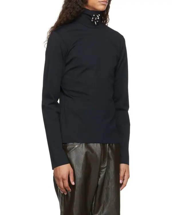 We11Done High-neck Pullover With Embellished Collar