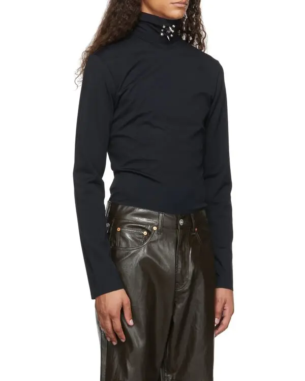 We11Done High-neck Pullover With Embellished Collar