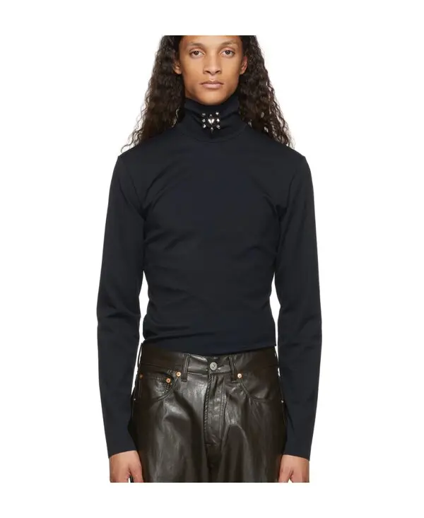 We11Done High-neck Pullover With Embellished Collar