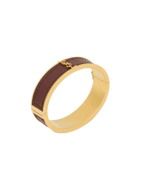 Saint Laurent Cassandre Logo Plaque Bracelet