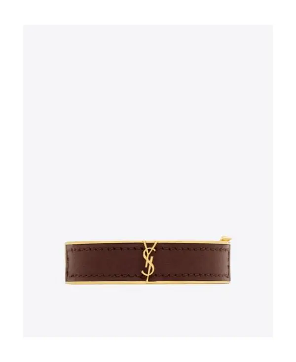 Saint Laurent Cassandre Logo Plaque Bracelet