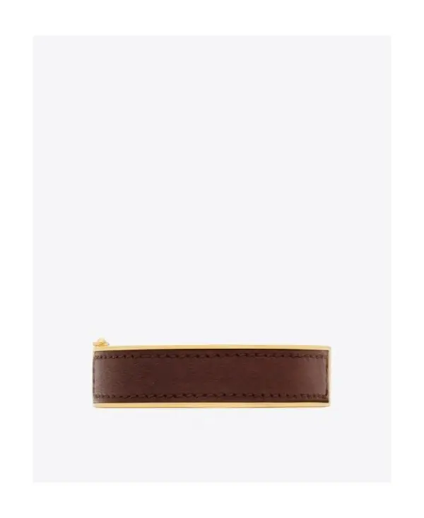 Saint Laurent Cassandre Logo Plaque Bracelet