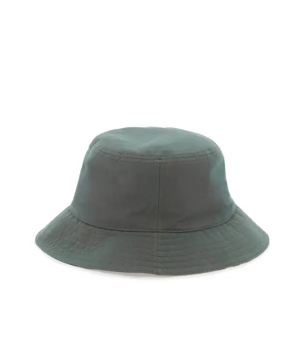 Burberry Logo Embroidered Checked Reversible Bucket Hat - Black
