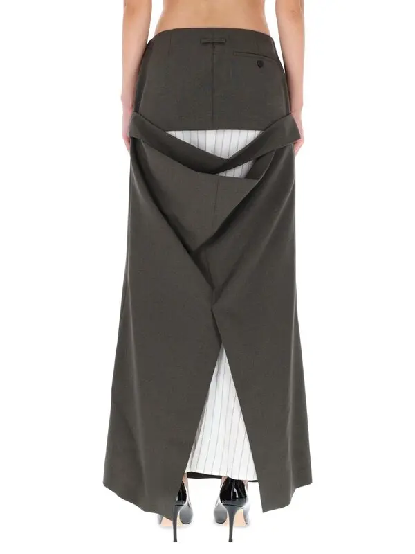 JEAN PAUL GAULTIER Deconstructed Maxi Skirt With Martingale Detail
