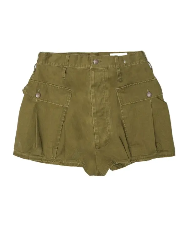 R13 Herringbone Cargo Shorts With Belt Rings