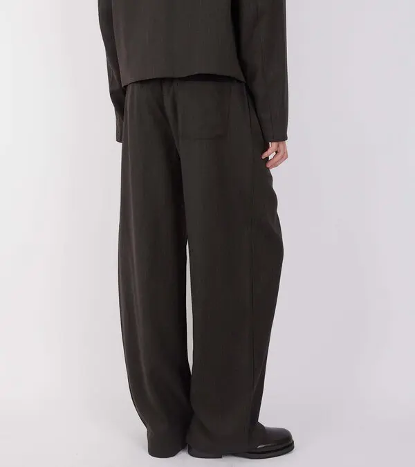 Our Legacy Elastic Waist Wide Leg Trousers - Brown