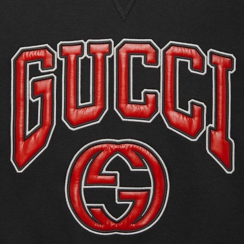 Gucci Logo Patch Cropped Sweatshirt