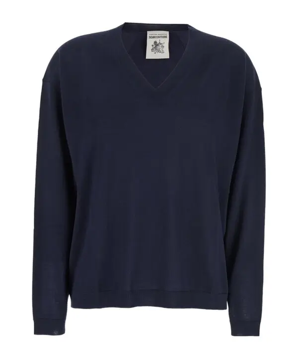 SEMICOUTURE V-neck Ribbed Knitwear