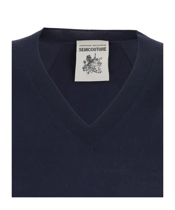 SEMICOUTURE V-neck Ribbed Knitwear