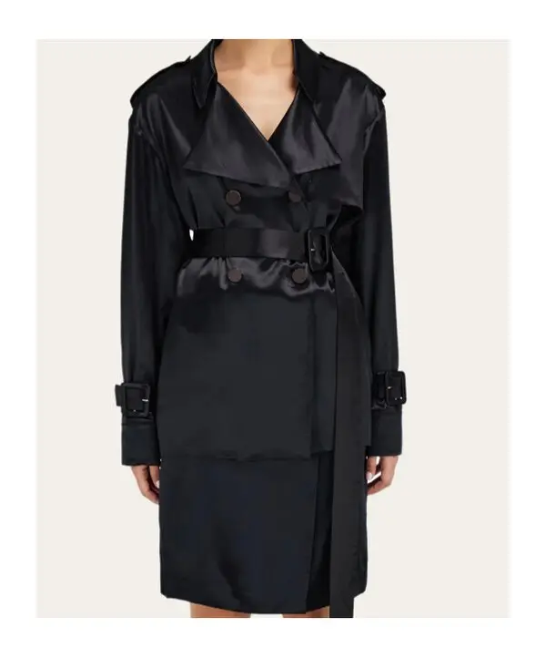 FERRAGAMO Double-breasted Belted Trench Coat