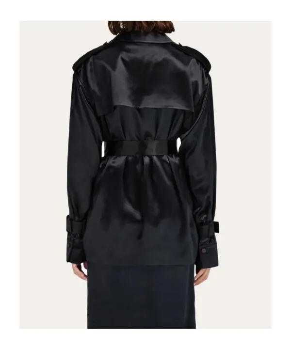 FERRAGAMO Double-breasted Belted Trench Coat