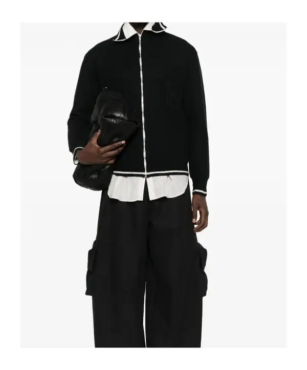 MAISON MARGIELA Long Sleeve High-neck Zip-up Cardigan