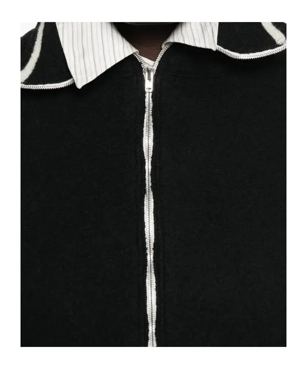MAISON MARGIELA Long Sleeve High-neck Zip-up Cardigan