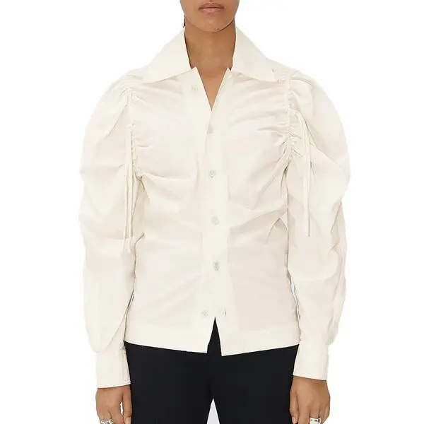 Bottega Veneta Tie-gathered Balloon Sleeve Shirt
