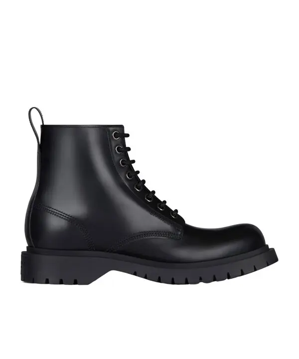 Givenchy Round Toe Lace-up Combat Boots