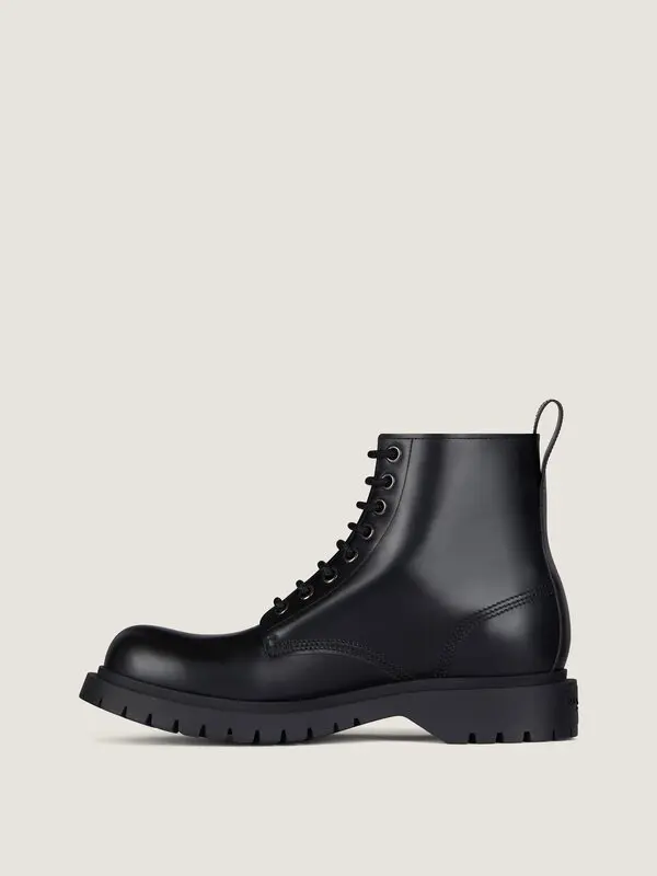 Givenchy Round Toe Lace-up Combat Boots
