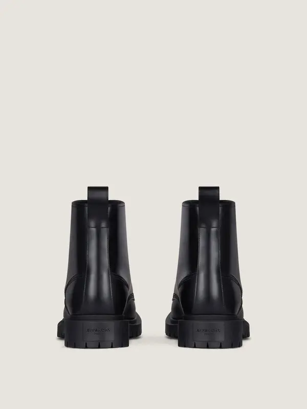 Givenchy Round Toe Lace-up Combat Boots