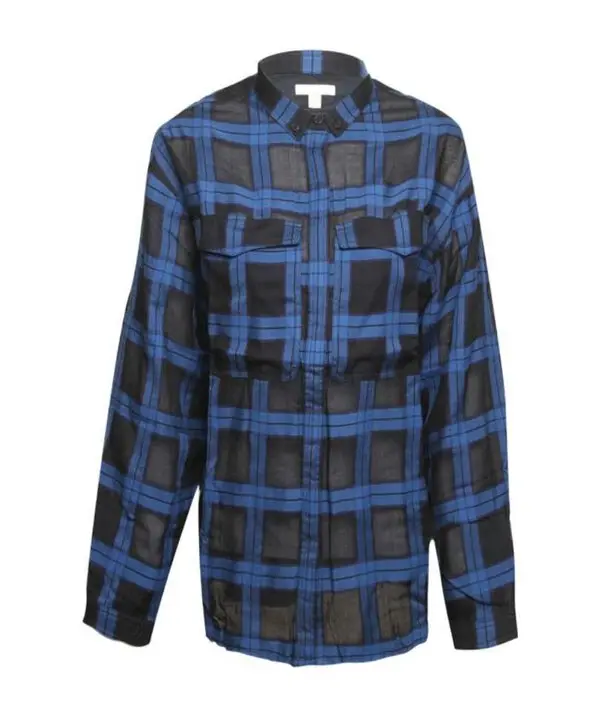 Burberry Checkered Long Sleeve Shirt - Blue